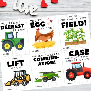 Kids Farm Valentines Digital Download - Cute Farm Animals for Boys ...