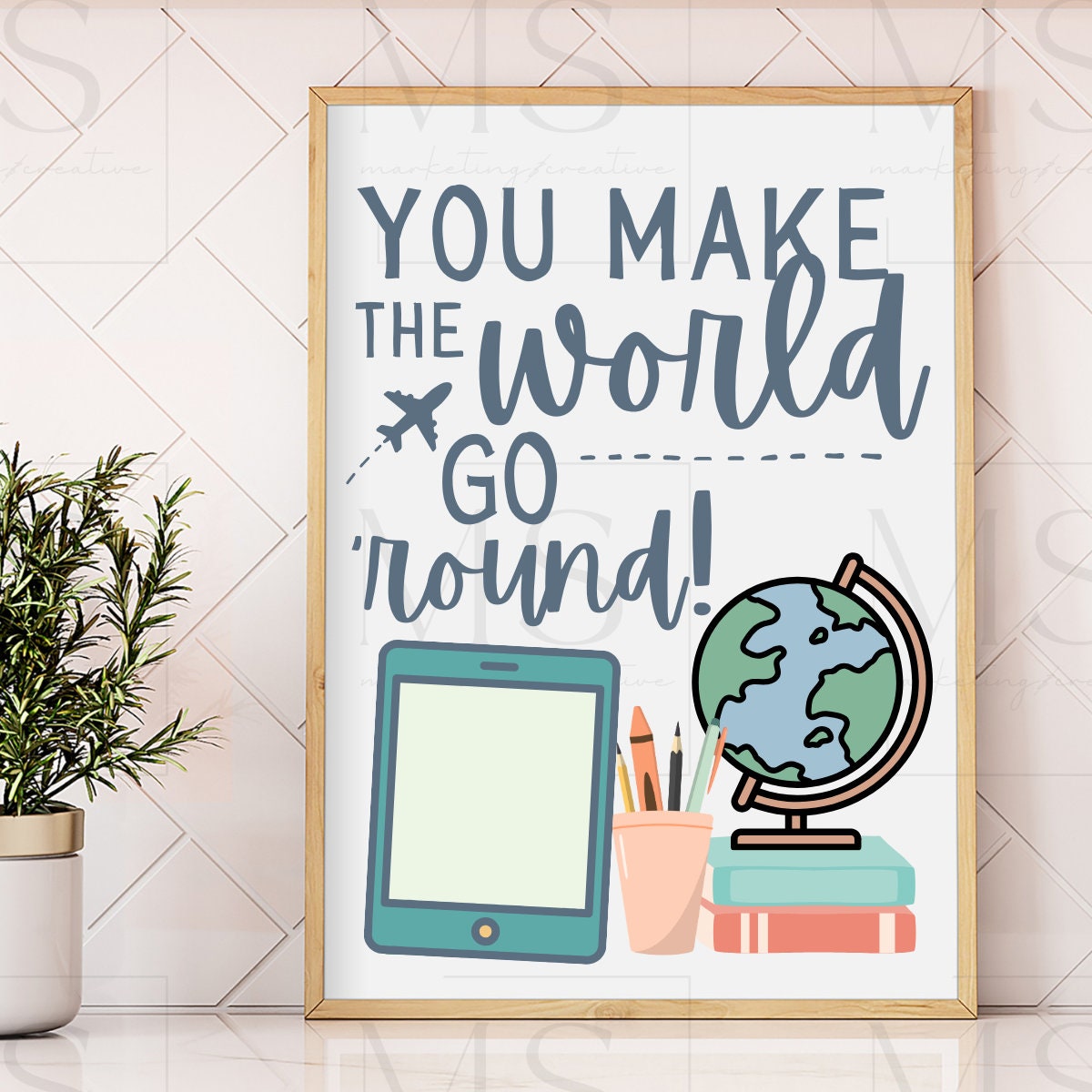 Teacher Appreciation Digital Download Posters - Around the World Theme ...
