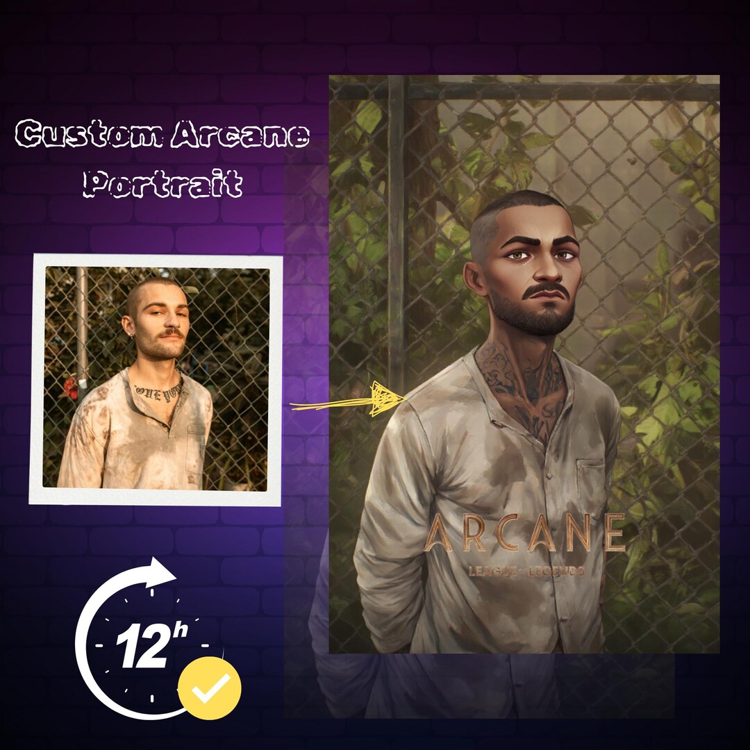 League of Legends Arcane Portrait, Custom Arcane Portrait, League of ...