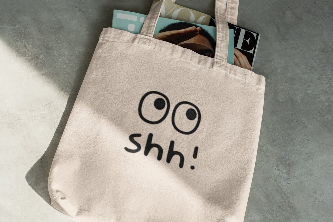 Whimsical Cartoon Eye Tote Bag, Fun Cartoon Eye Print Tote Bag, Vivid ...