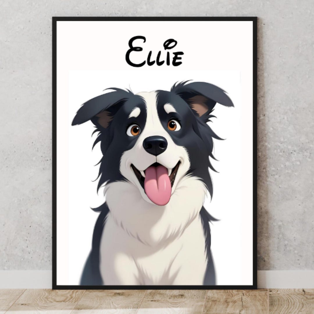 Custom Disney Pet Portrait, Custom Cartoon Pet Portrait, Custom Pet Art ...