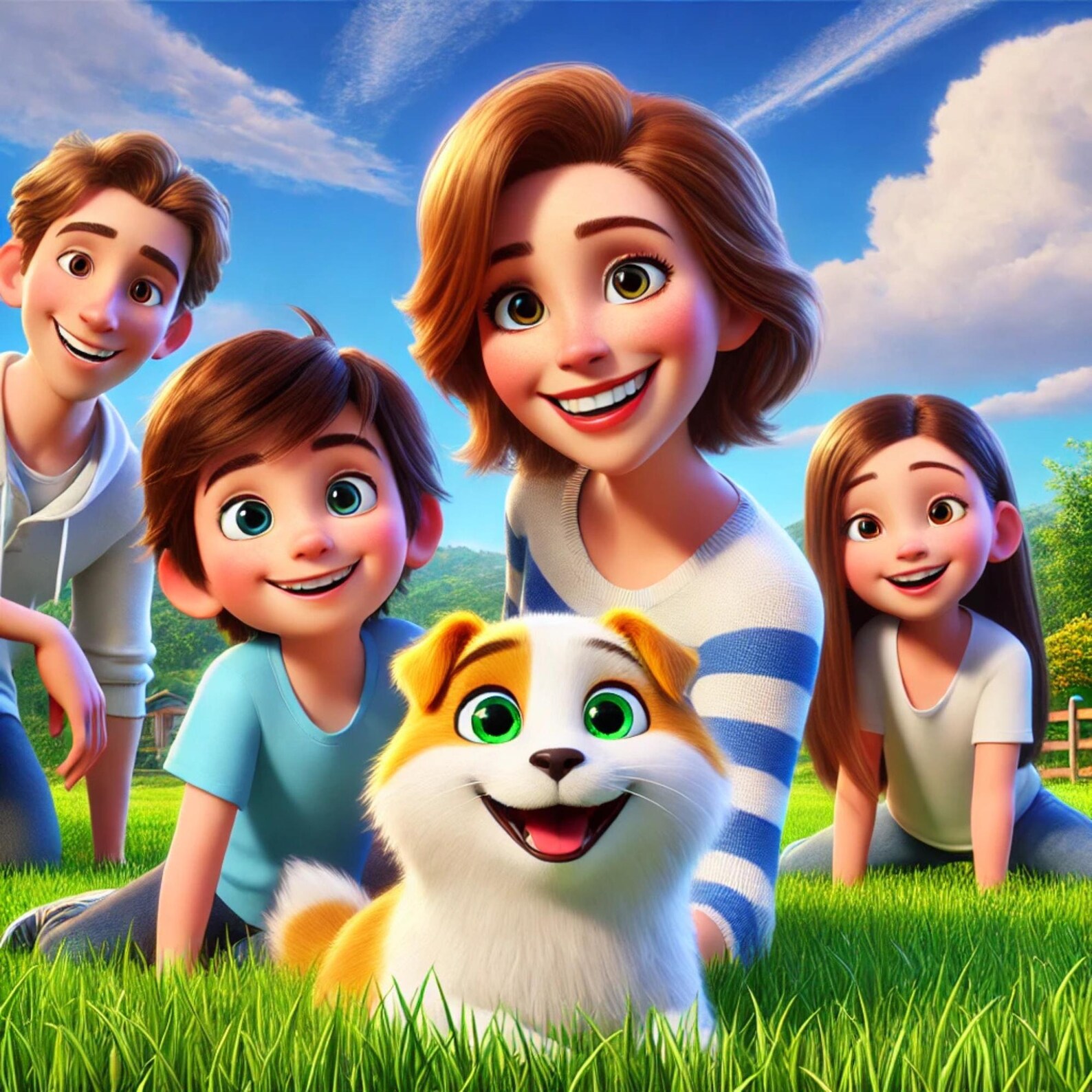 Christmas Pixar Style Portrait From Photo, Custom Pixar Character ...