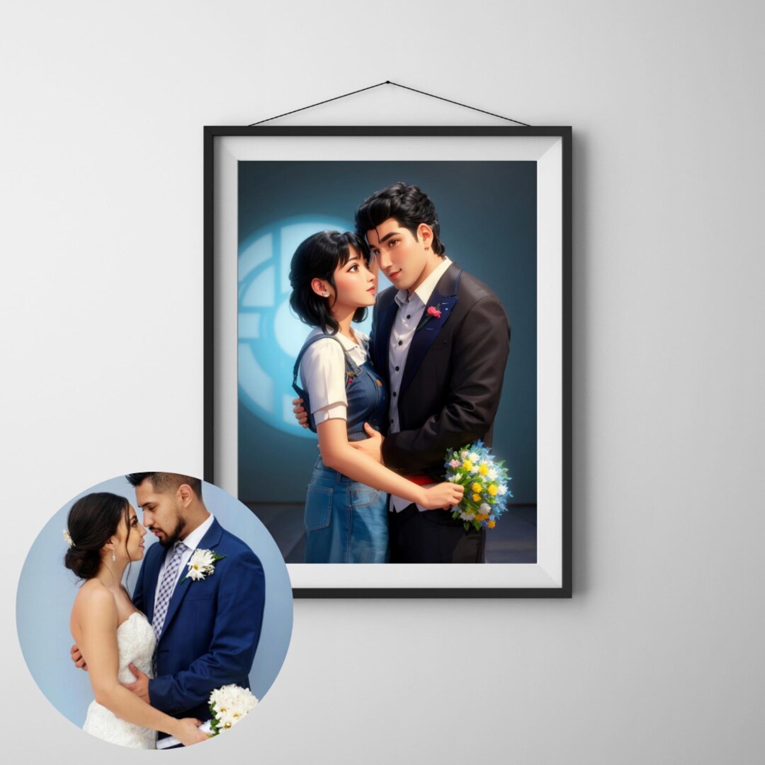 Fun Cartoon Portrait, Custom Cartoon Portrait, Couples Portrait, Best ...