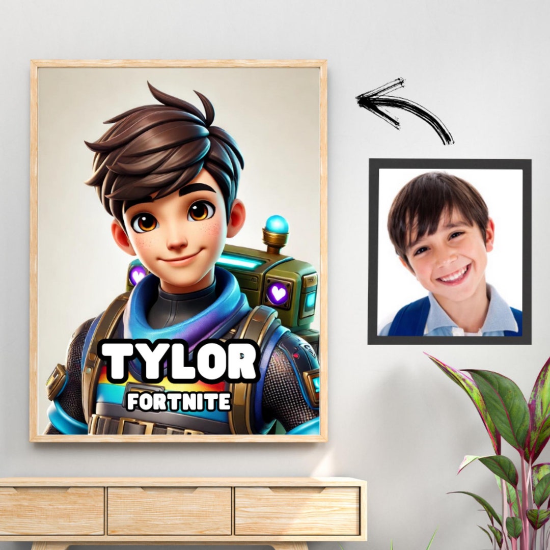 Custom F Nite Portrait, Gamer Portrait From Photo, F Nite Character ...