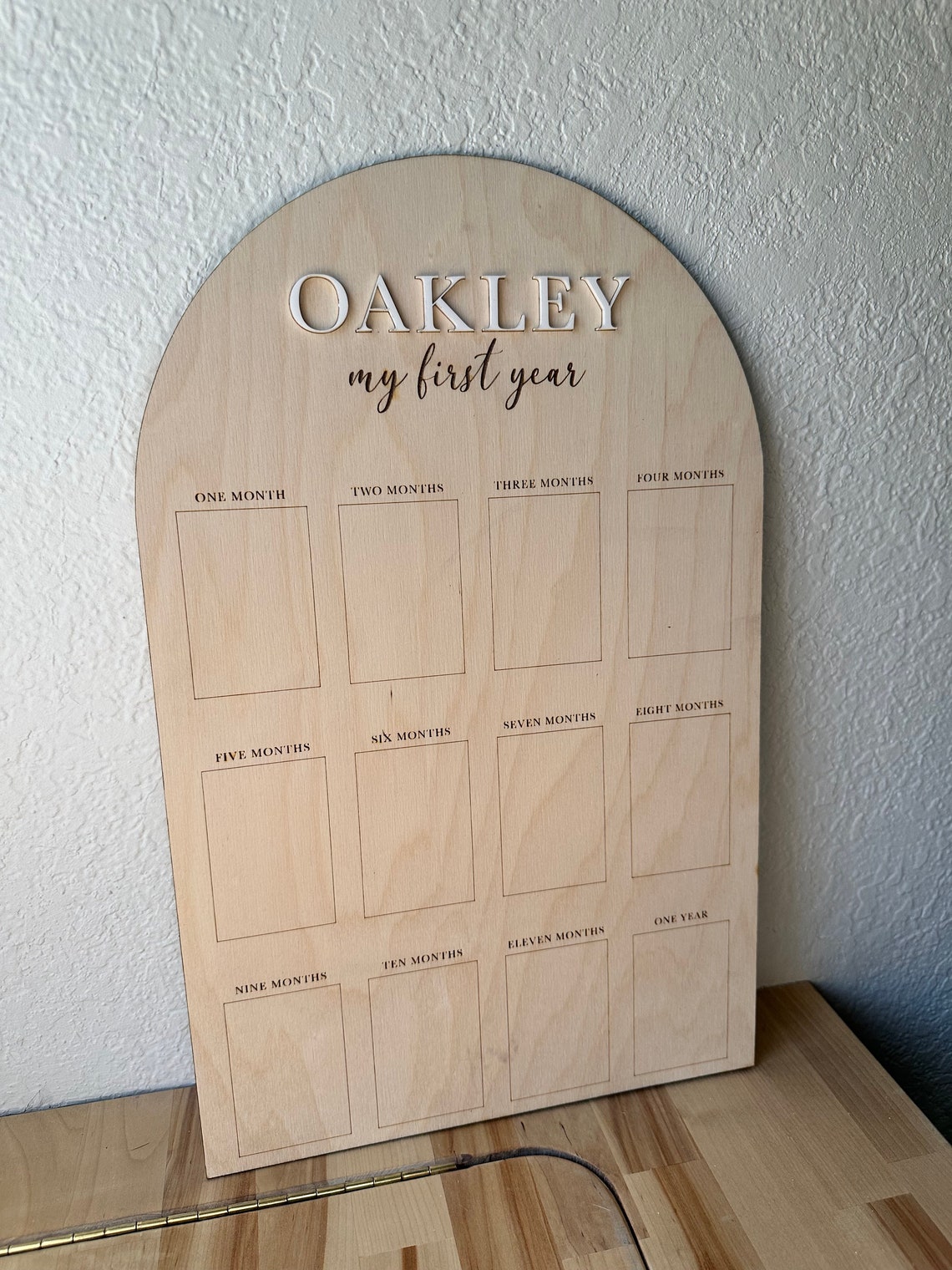 First Birthday Display, One Year Of, Monthly Milestones, Birthday Photo ...