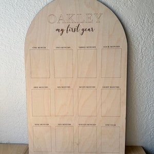 First Birthday Display, One Year Of, Monthly Milestones, Birthday Photo ...