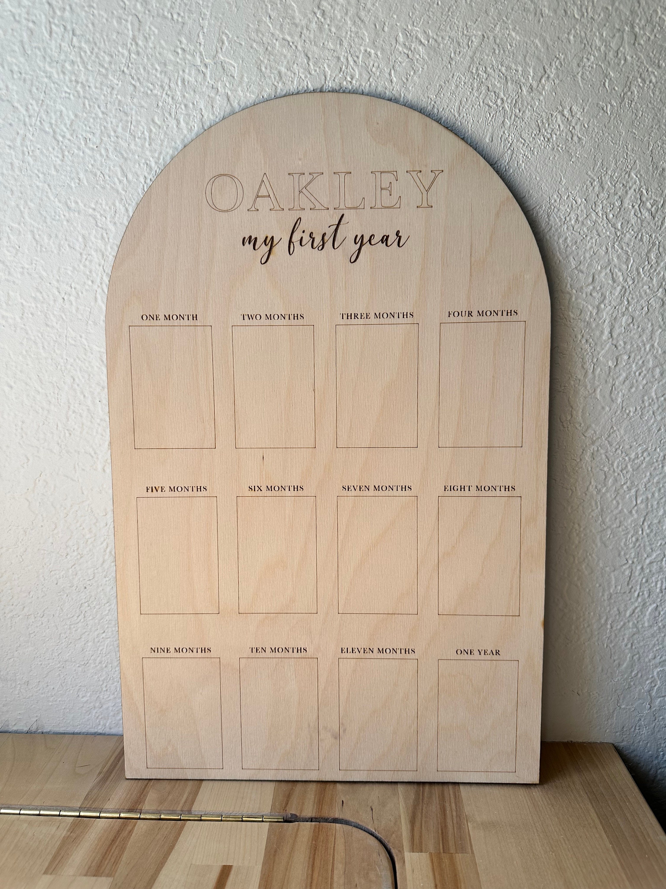 First Birthday Display, One Year Of, Monthly Milestones, Birthday Photo ...