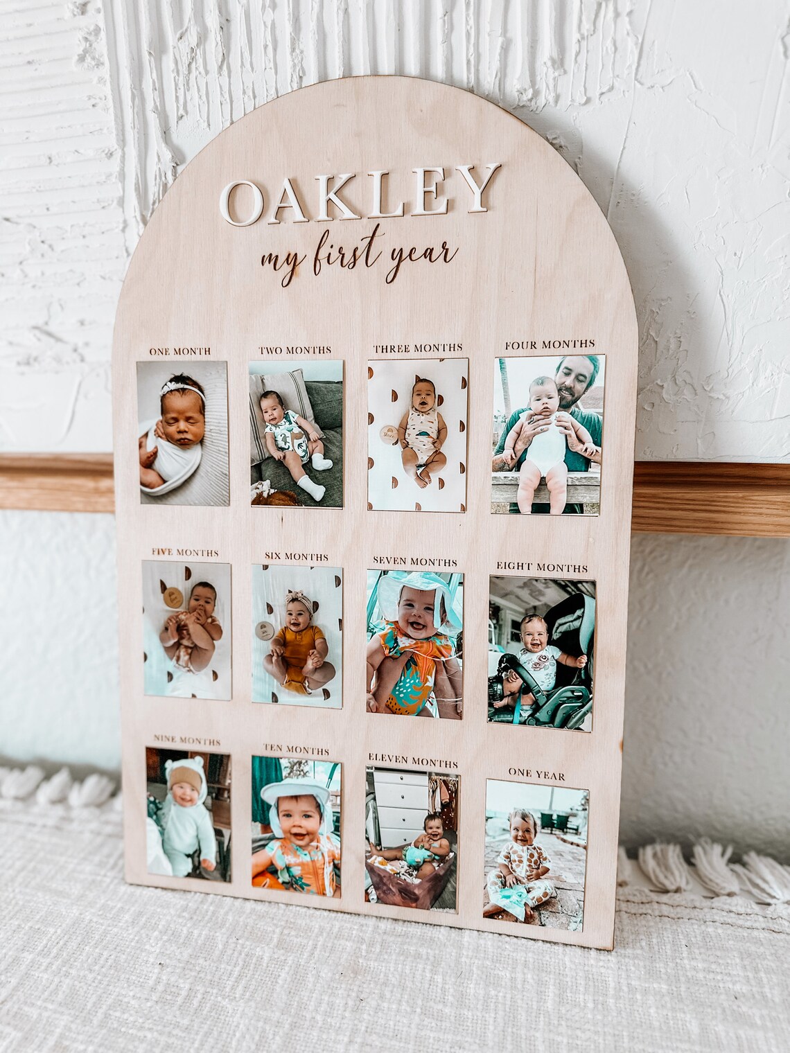 First Birthday Display, One Year Of, Monthly Milestones, Birthday Photo ...