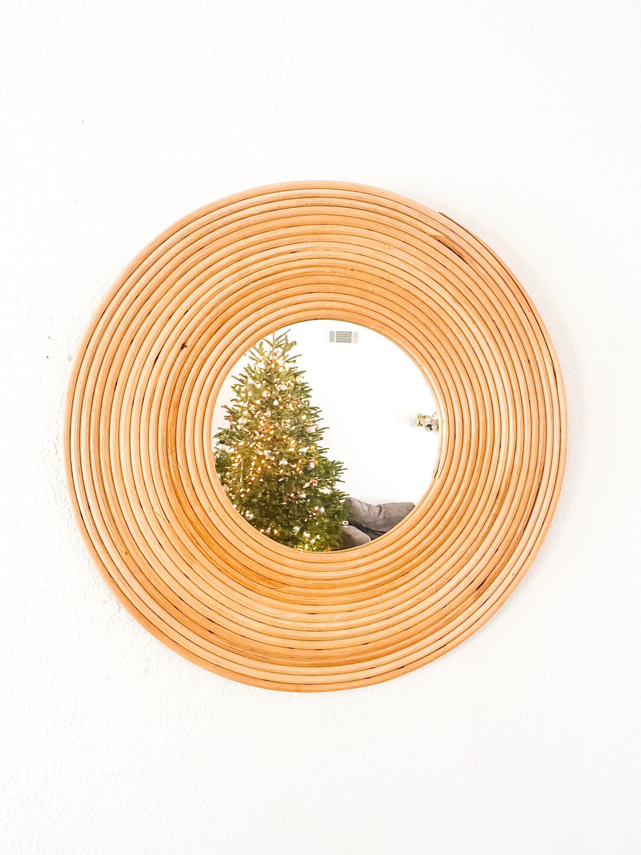 Rattan Mirror, Rattan Round Mirror - Etsy