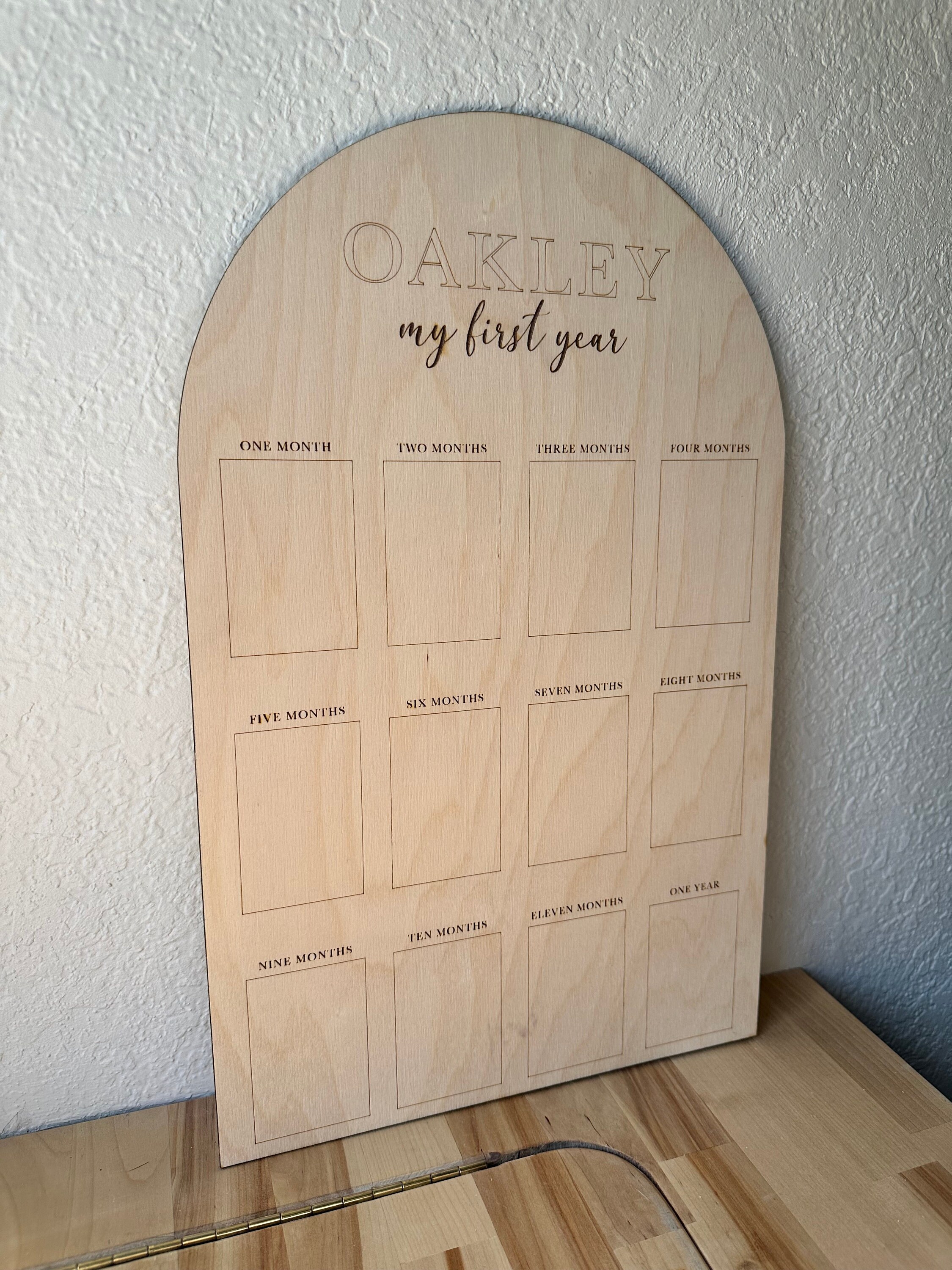 First Birthday Display, One Year Of, Monthly Milestones, Birthday Photo ...