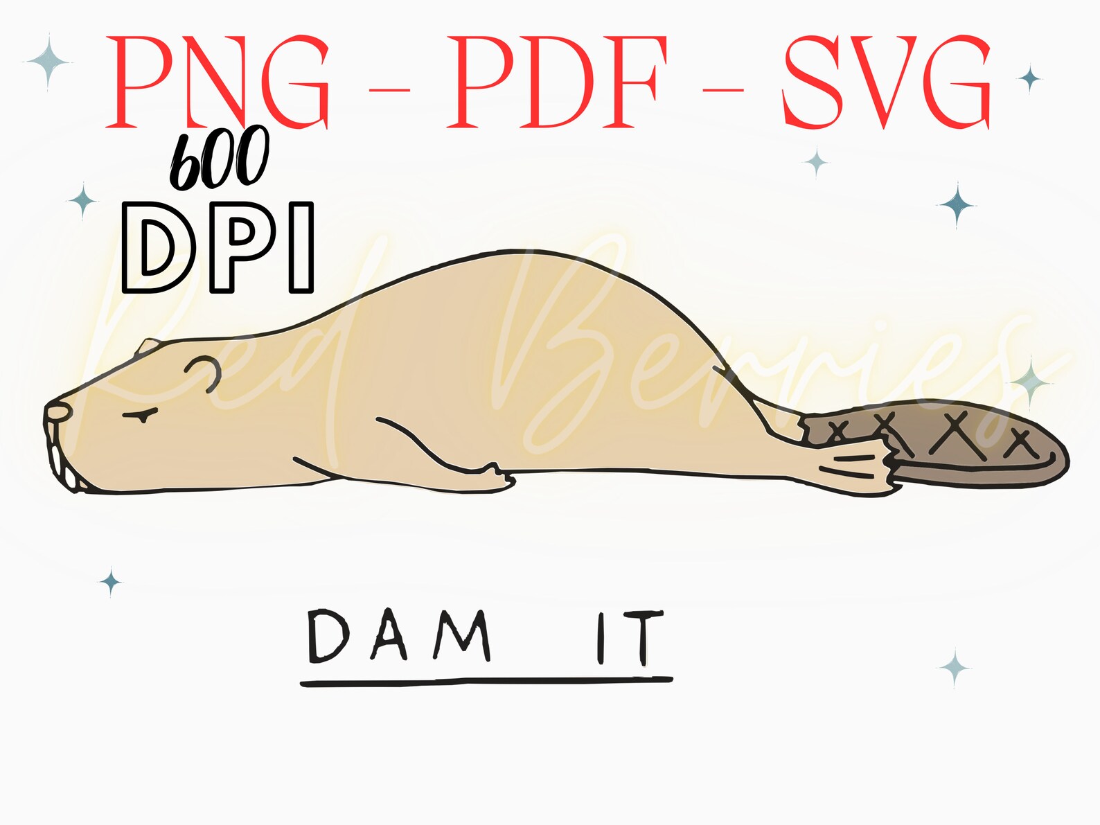 Dam It Beaver SVG PNG PDF Sleepy Beaver Svg Beaver Svg - Etsy