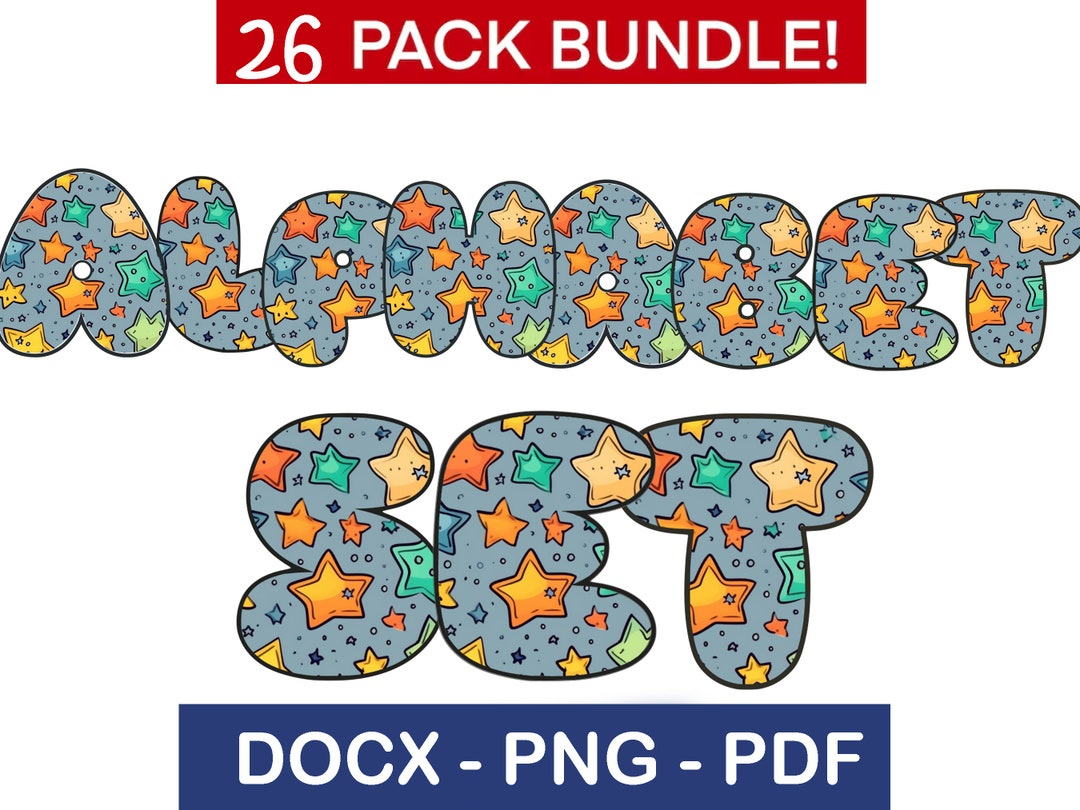 Alphabet Set Alphabet Set PNG Alphabet PNG Alphabet PDF - Etsy UK