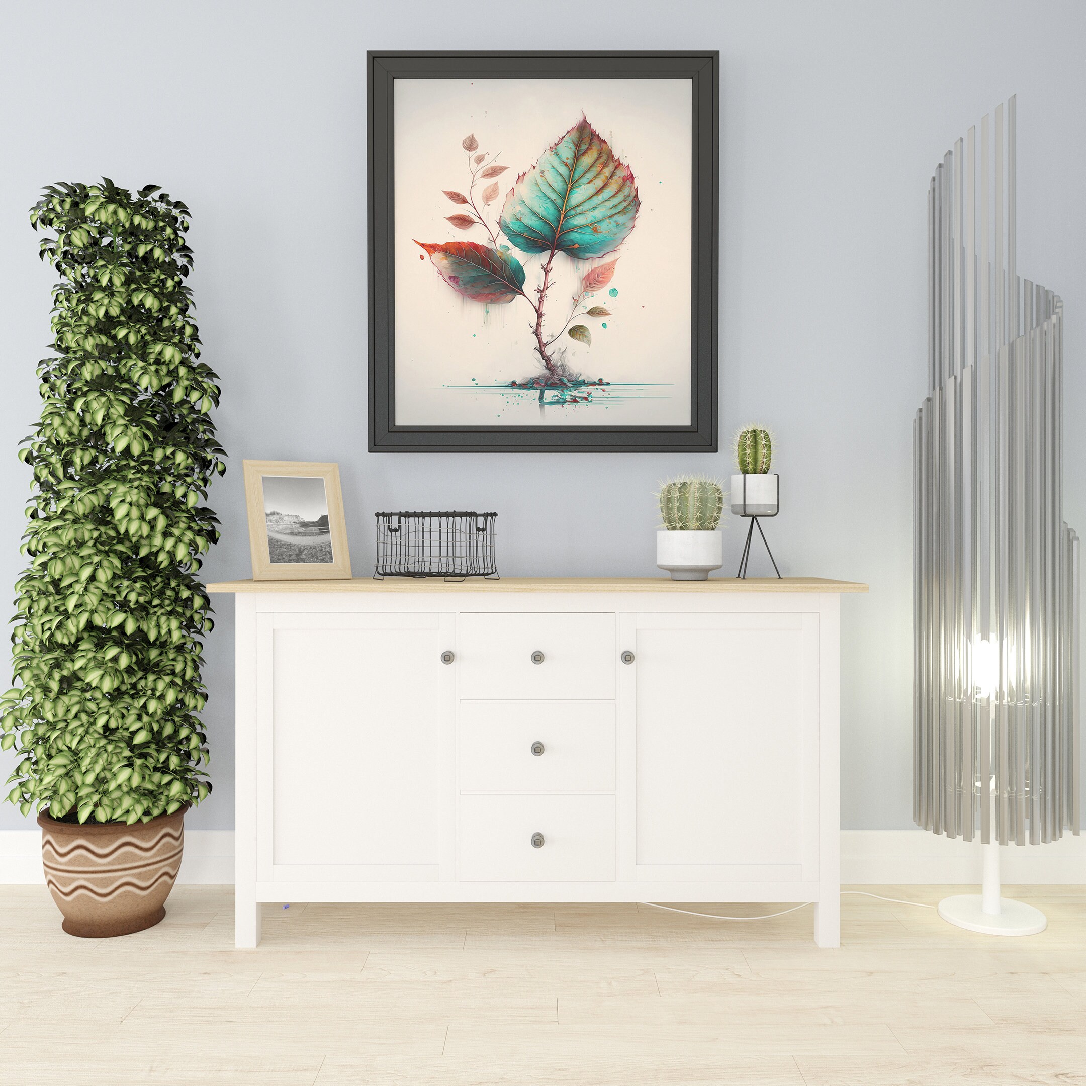 Antique Botanical Print Vintage Flower Painting Rustic Farmhouse Decor ...