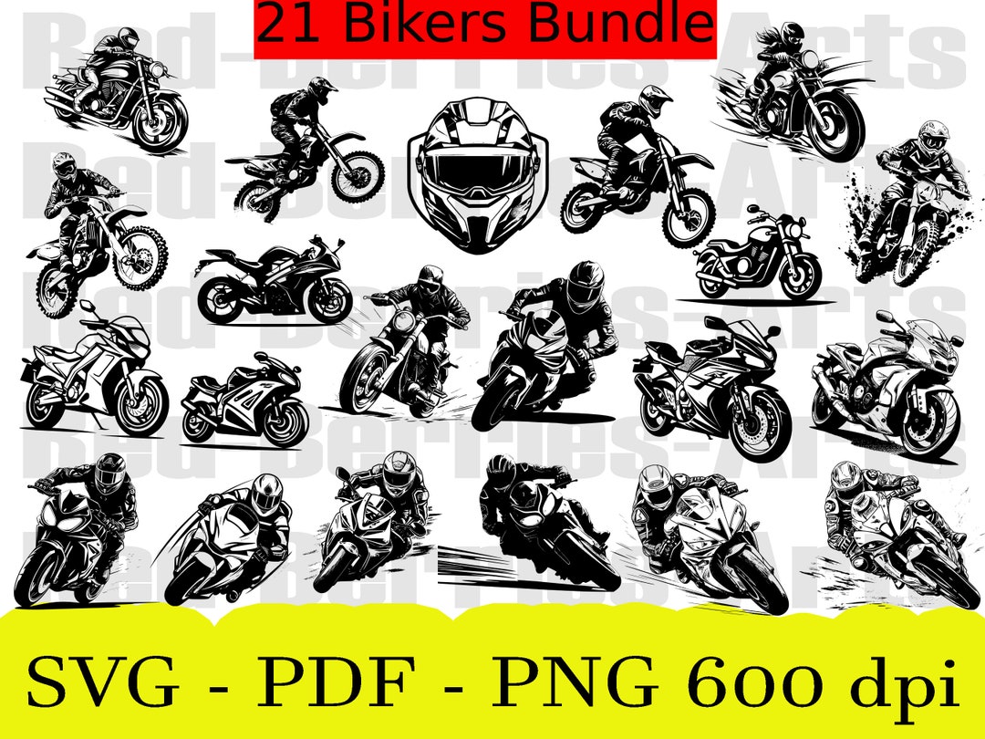 21 Motor Bikers SVG Bundle Motorcycle SVG Motorcycle Shirt - Etsy