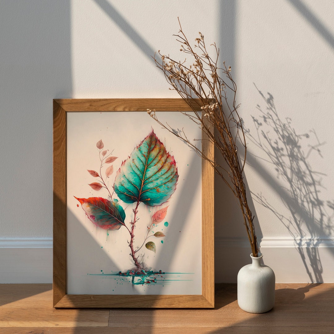 Antique Botanical Print Vintage Flower Painting Rustic Farmhouse Decor ...