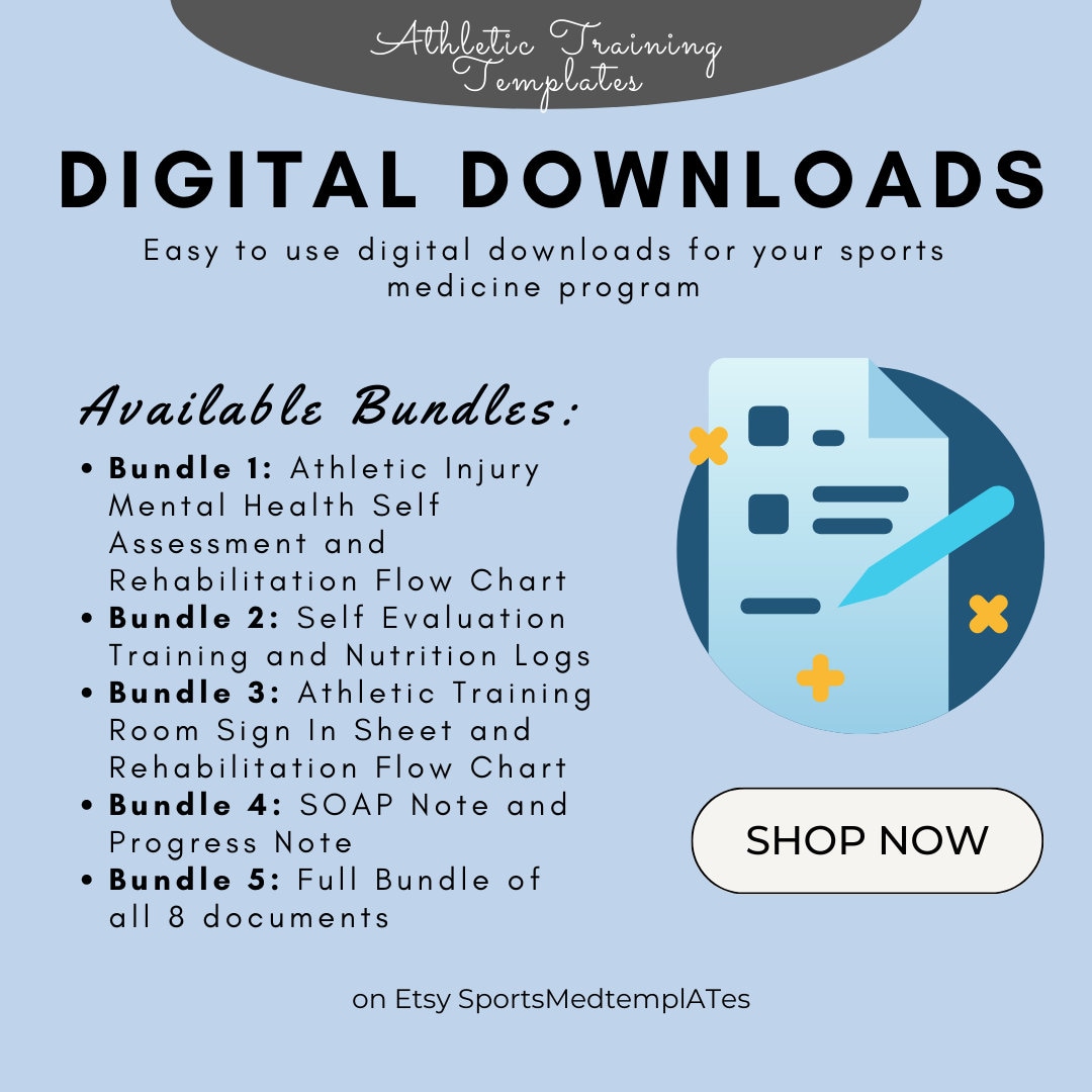 Athletic Training Templates: Full Bundle of All 8 Documents - Etsy