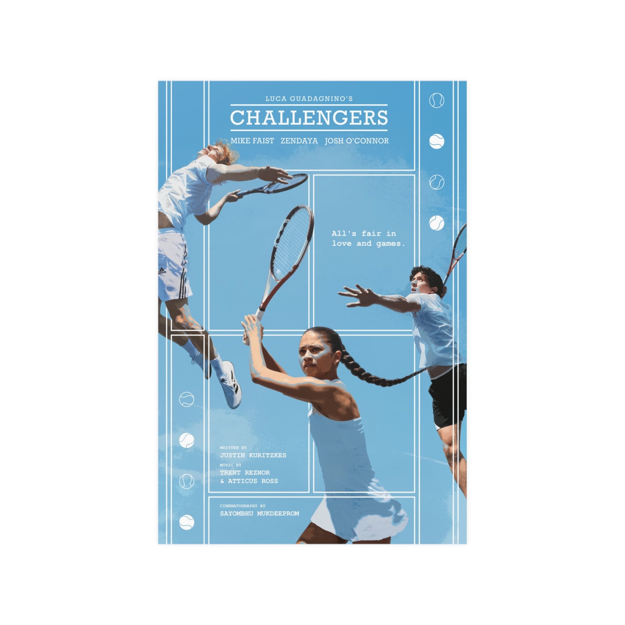 Challengers Satin Film Poster - Unique Cinema Fan Merchandise - Etsy