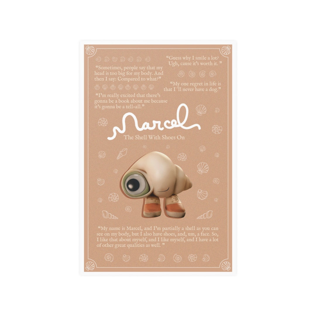 Marcel the Shell With Shoes on Satin Film Poster - Unique Cinema Fan ...