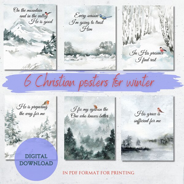 Winter Printable Wall Art - Etsy