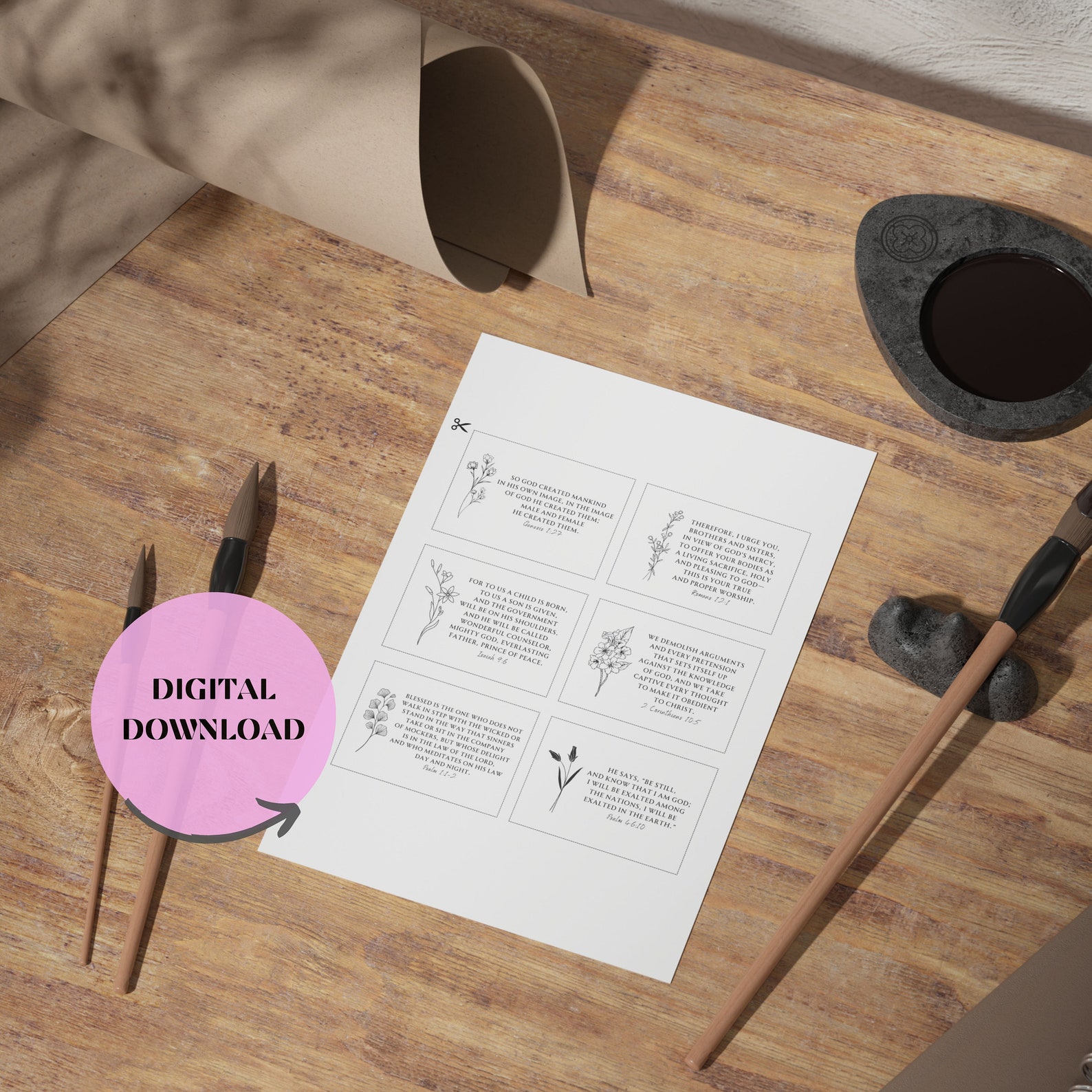60 Downloadable Bible Cards for Printing With Popular Bible Verses ...