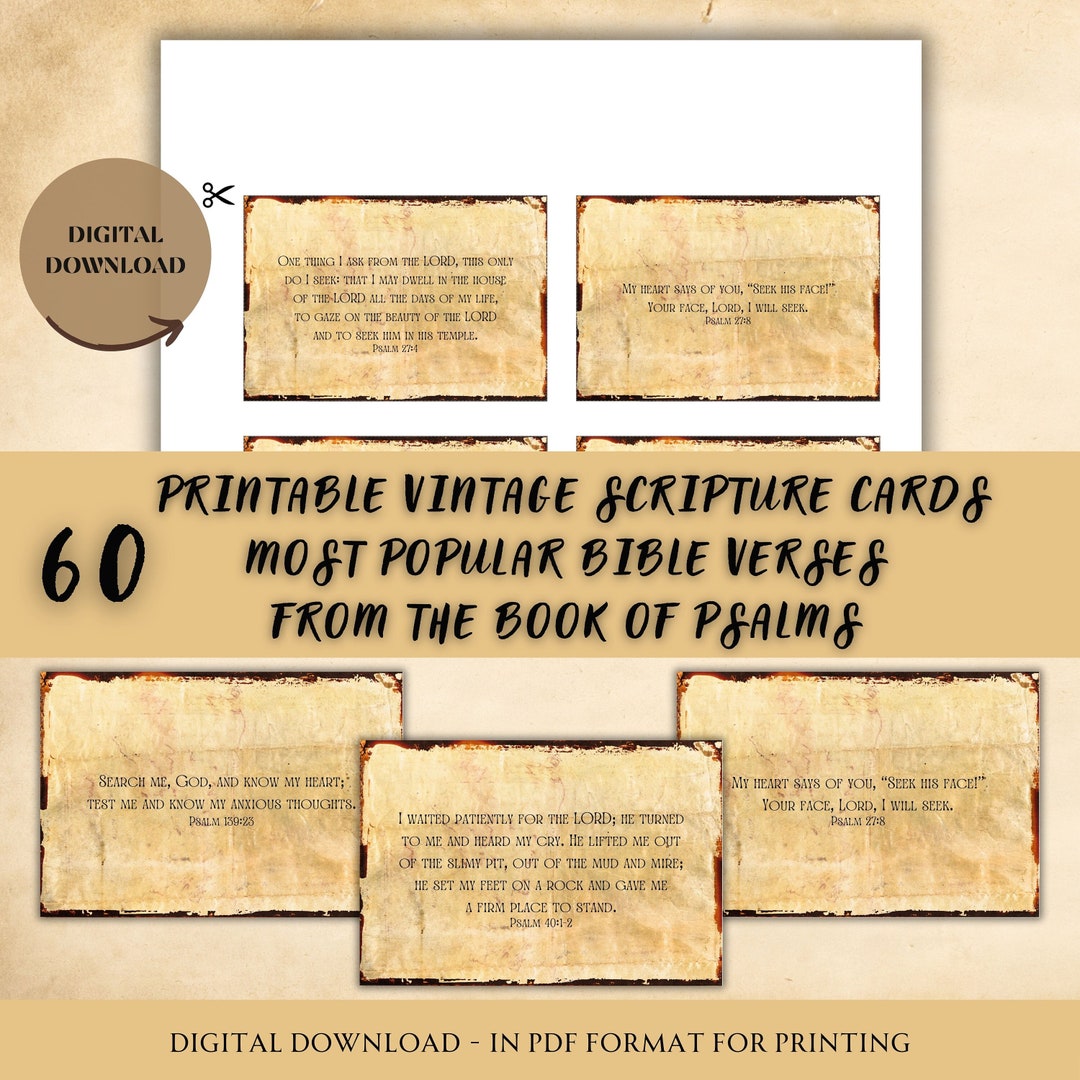 60 Downloadable Bible Cards for Printing Cards for Daily Devotion ...