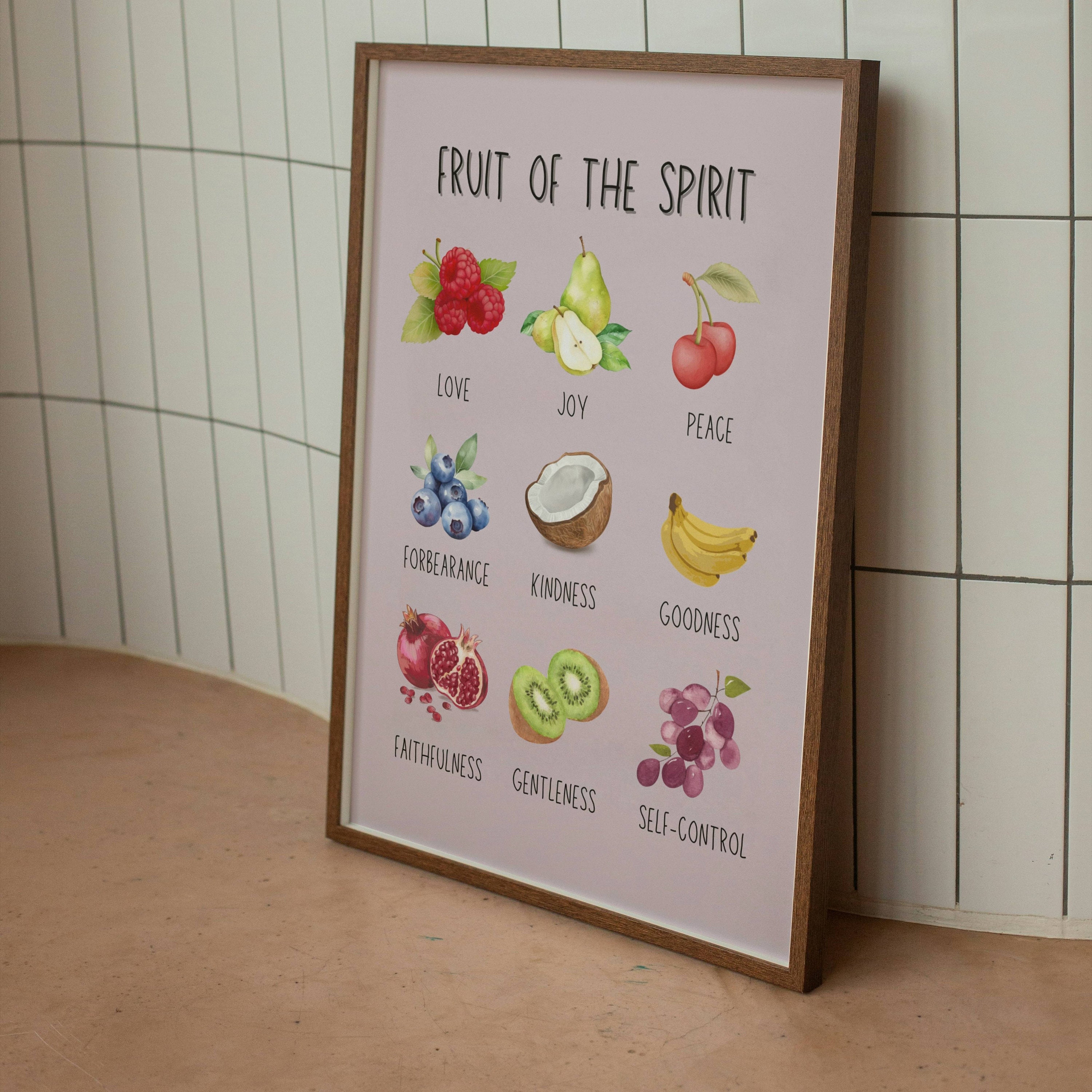 Downloadable Fruit of the Spirit Printable Fruit of the Spirit Wall Art ...