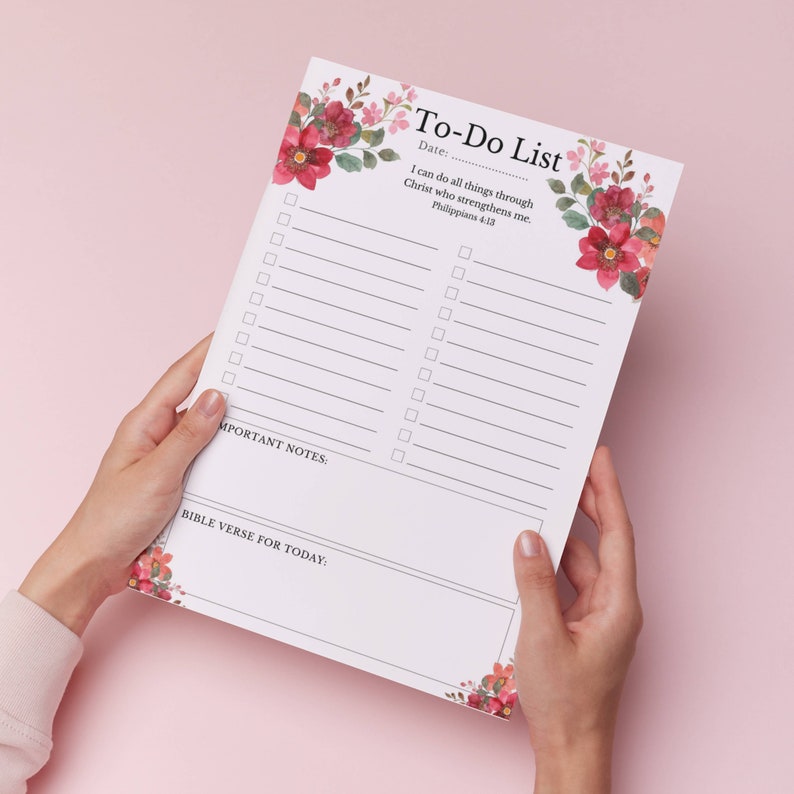 Printable Christian Checklist Christian Daily Planner Christian ...