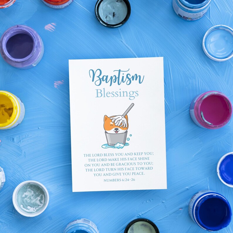 Downloadable Baptism Card Set Baptism Wishes Baptism Bible Gift Baptism ...