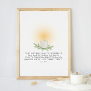 Set of Downloadable Christmas Bible Verse Wall Art Decorations Holiday ...