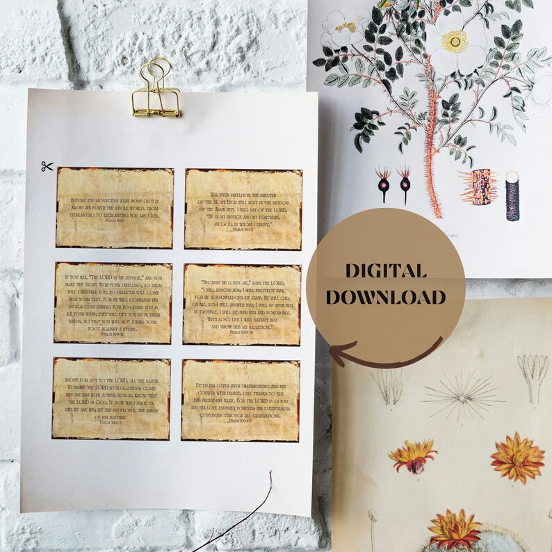 60 Downloadable Bible Cards for Printing Cards for Daily Devotion ...