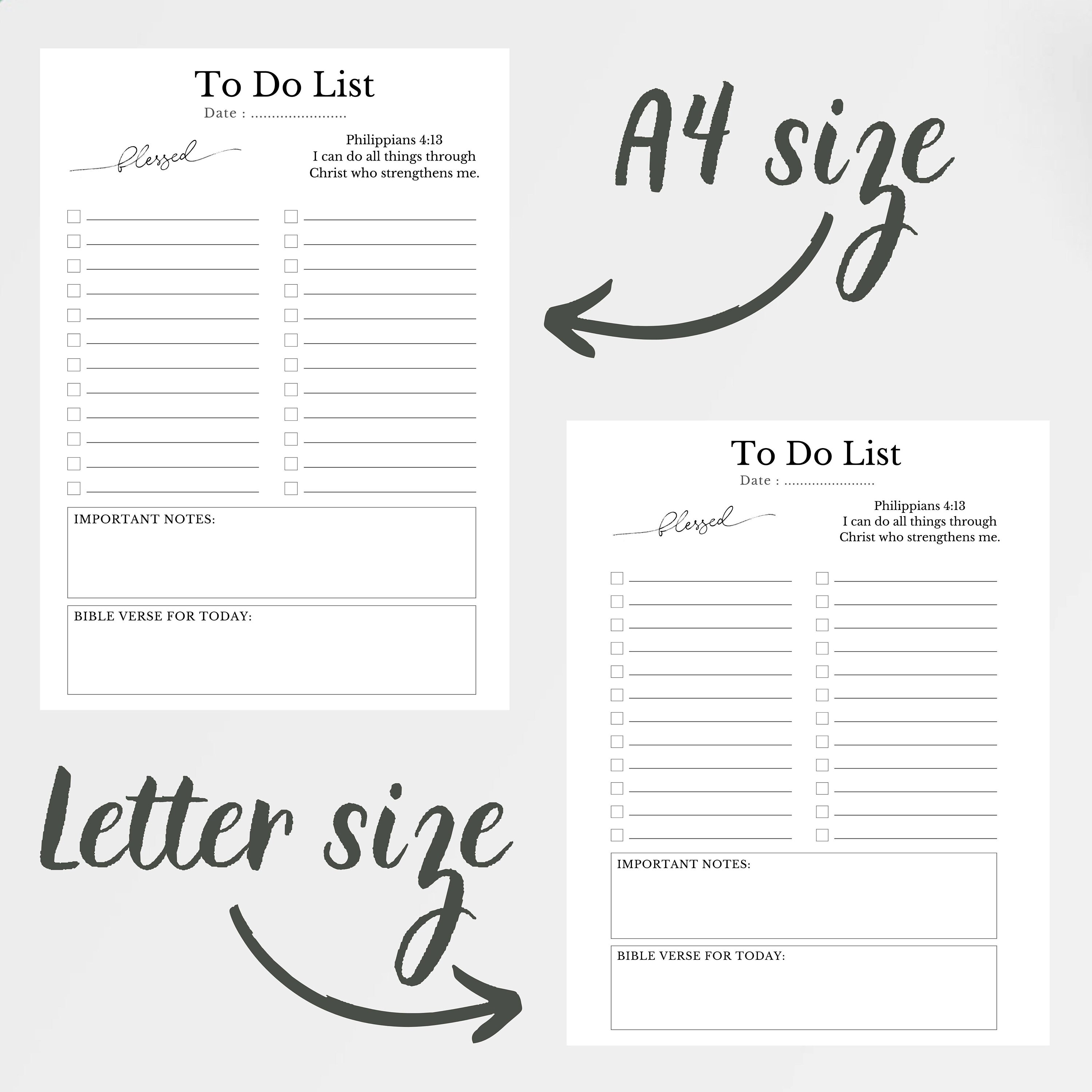 Printable Christian Checklist Christian Daily Planner Christian ...