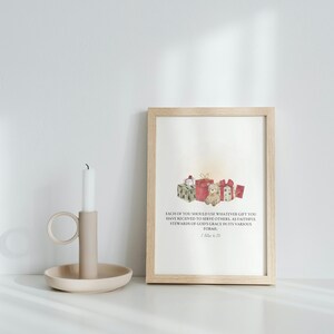 Set of Downloadable Christmas Bible Verse Wall Art Decorations Holiday ...