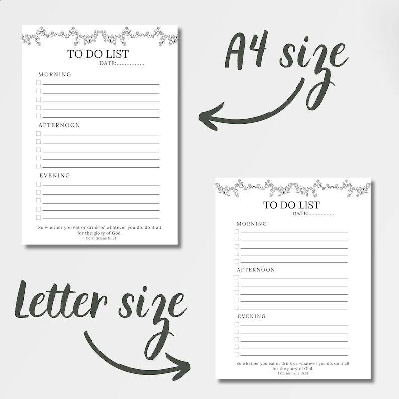 Printable Christian Checklist Christian Daily Planner Christian ...