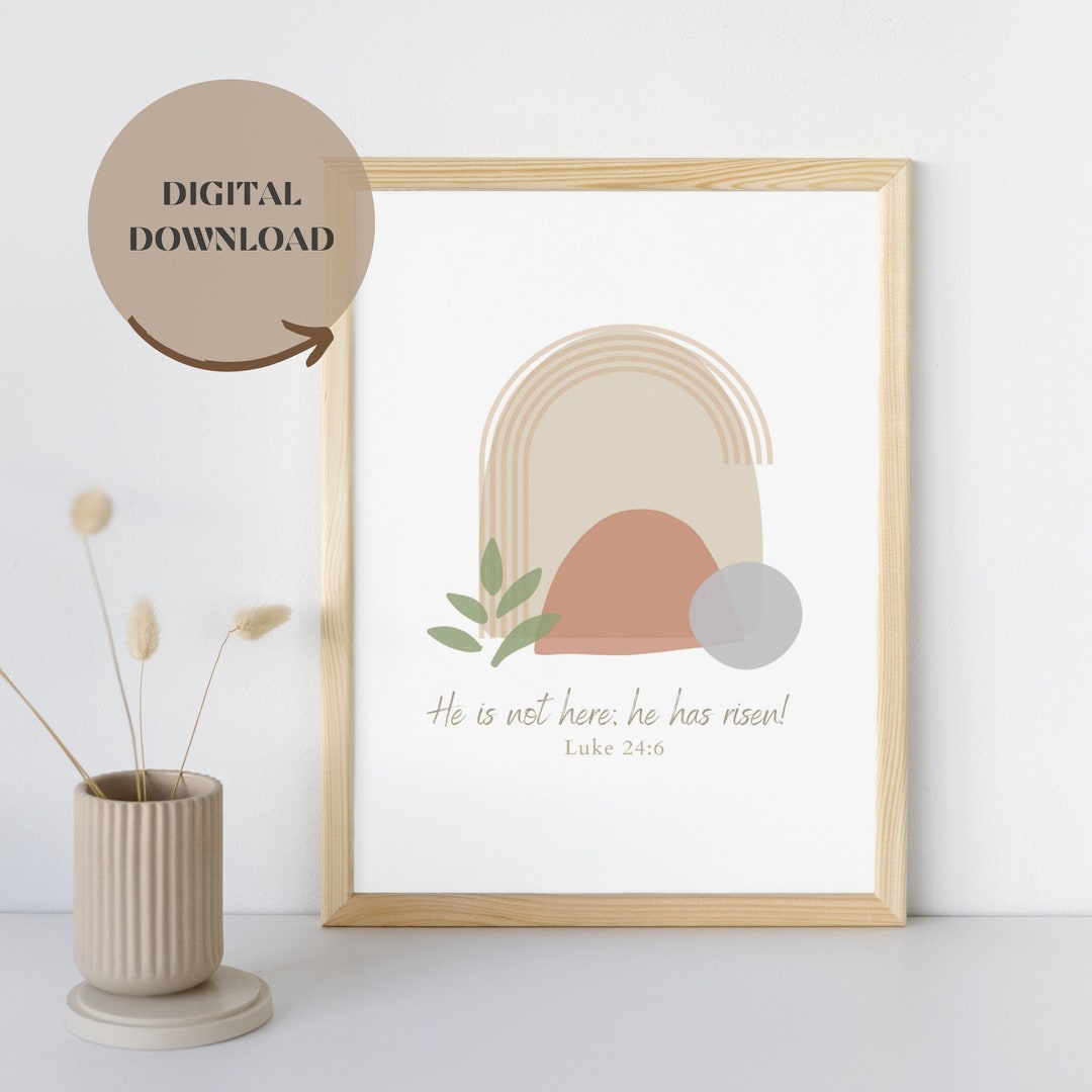 Downloadable Christian Easter Printable Tomb He is Risen Poster ...