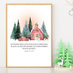 Set of Downloadable Christmas Bible Verse Wall Art Christmas ...