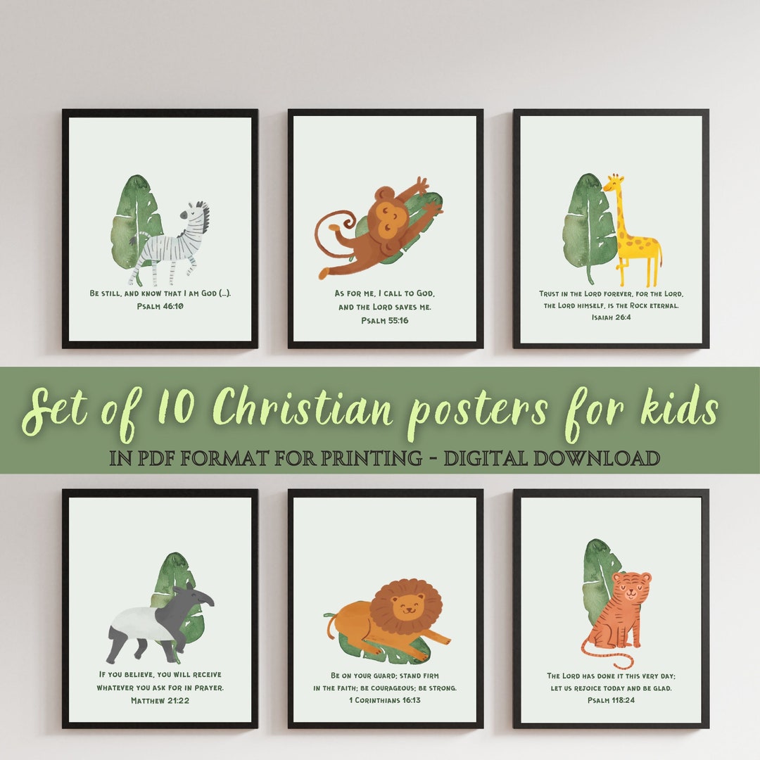 10 Downloadable Christian Animals Sunday School Posters Downloadable ...