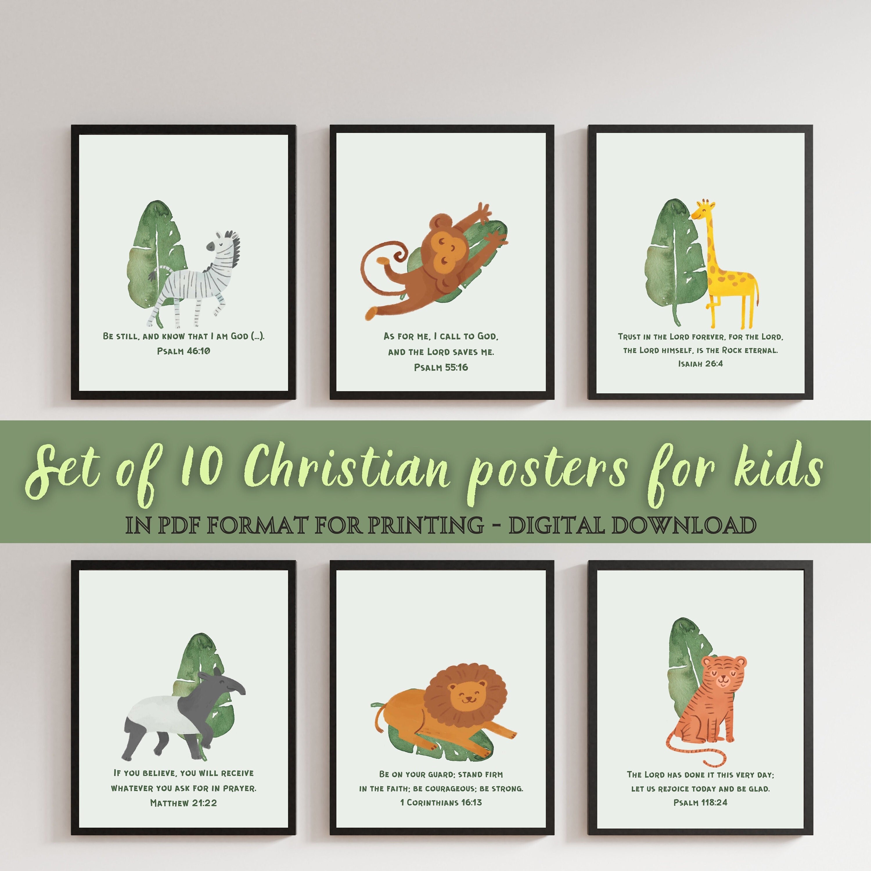 10 Downloadable Christian Animals Sunday School Posters Downloadable ...