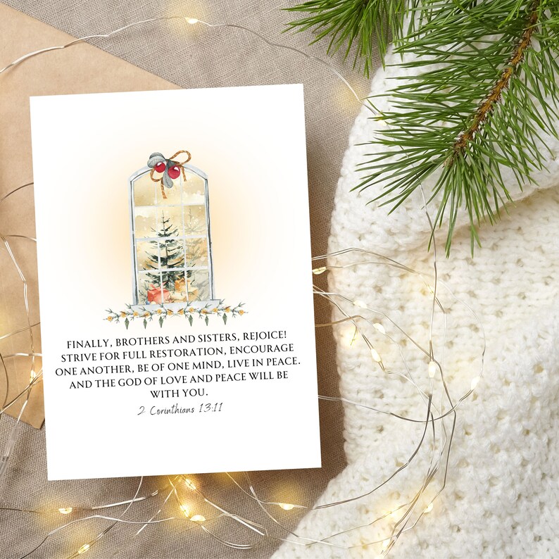 Set of Downloadable Christmas Bible Verse Wall Art Decorations Holiday ...