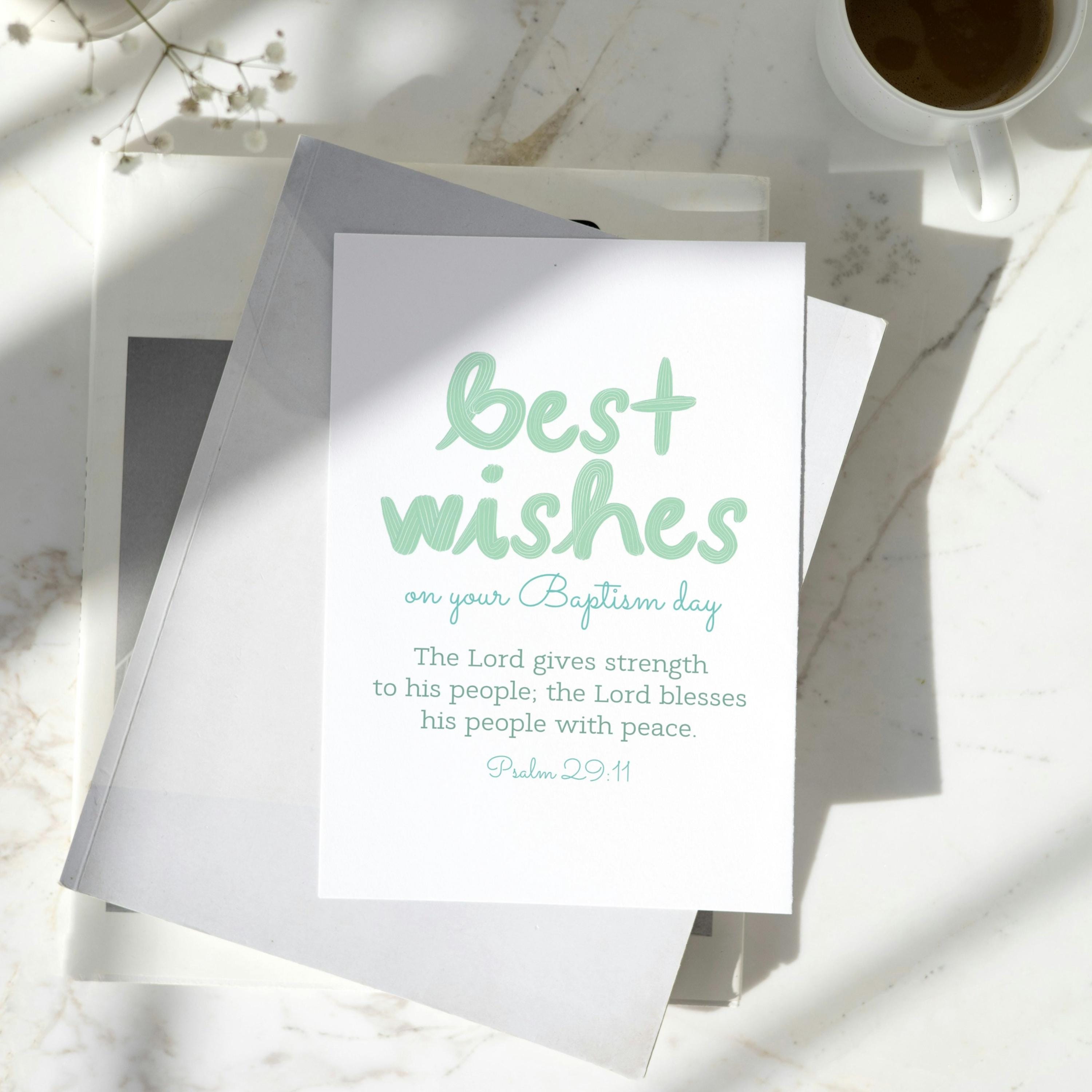 Downloadable Baptism Card Set Baptism Wishes Baptism Bible Gift Baptism ...