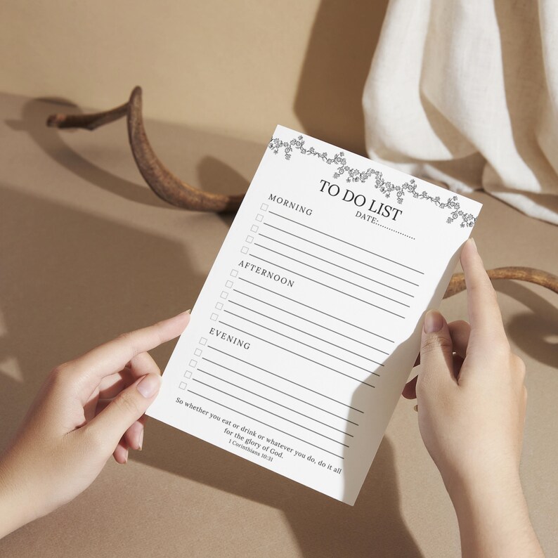 Printable Christian Checklist Christian Daily Planner Christian ...