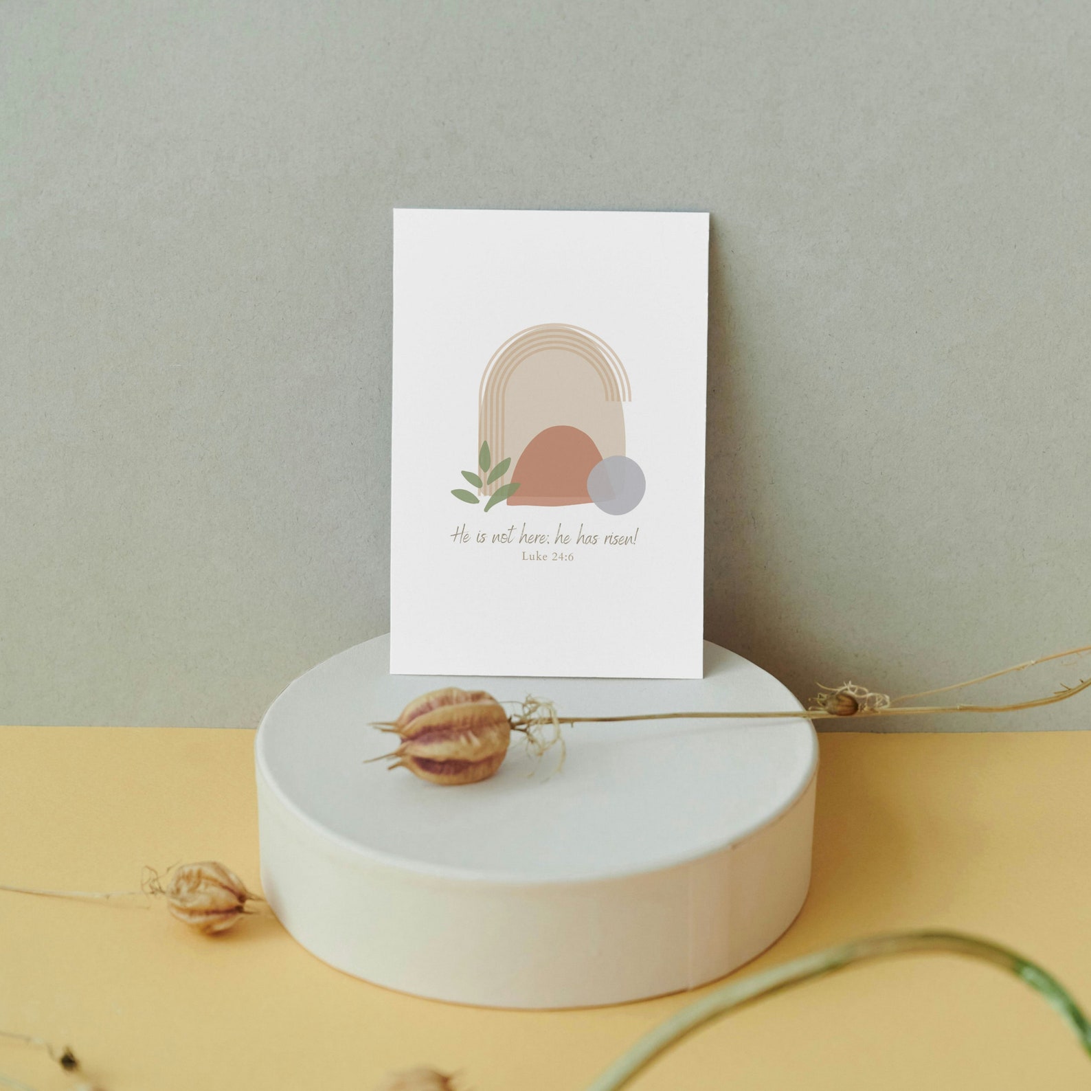Downloadable Christian Easter Printable Tomb He is Risen Card ...