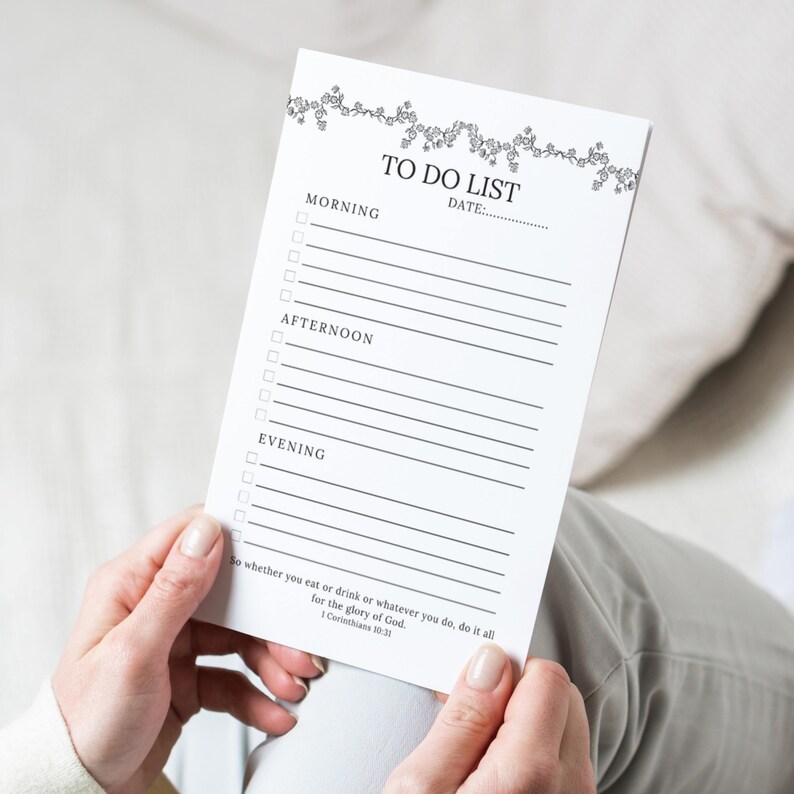 Printable Christian Checklist Christian Daily Planner Christian ...