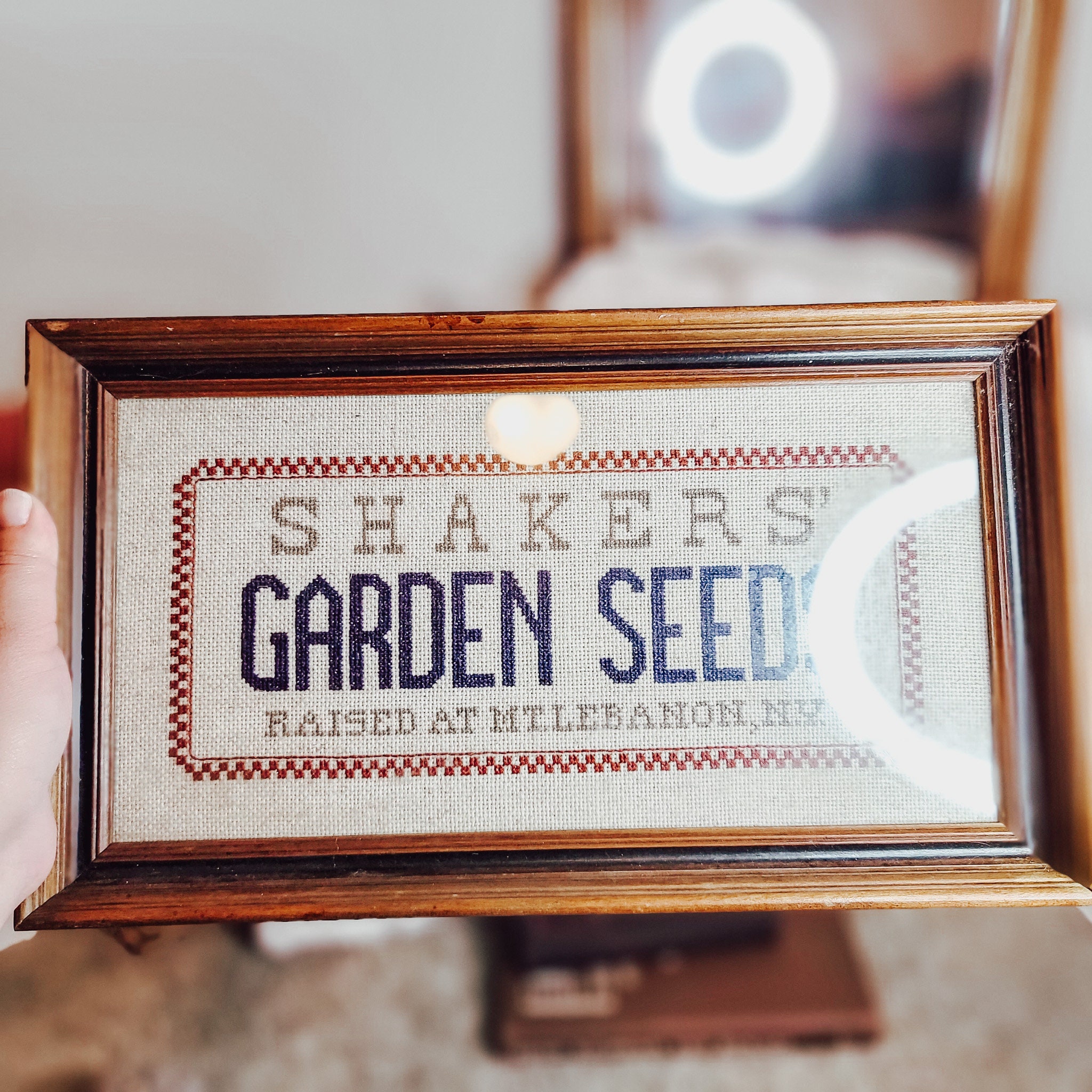 Cottagecore Embroidery Spring Garden Seeds Sign Shaker's Garden Seeds ...
