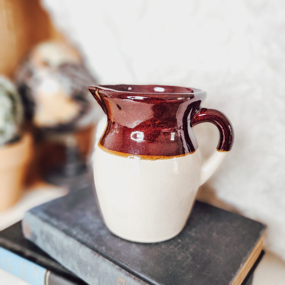 Vintage Stoneware Crock Pitcher | Vintage Home Decor Stoneware Pitcher ...