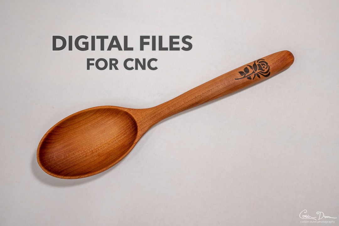 Spoon With Wood Inlay - CNC Plans - Vectric Vcarve File, PDF Directions ...