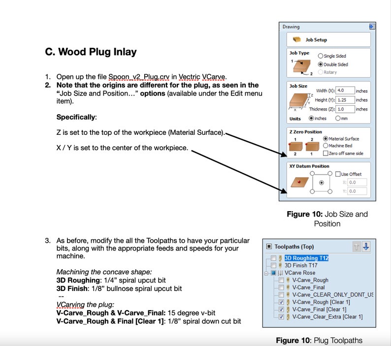 Spoon With Wood Inlay - CNC Plans - Vectric Vcarve File, PDF Directions, and STL Model - Etsy