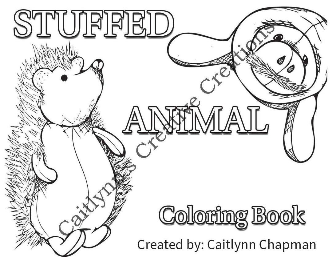 Stuffed Animal Coloring Pages - Etsy