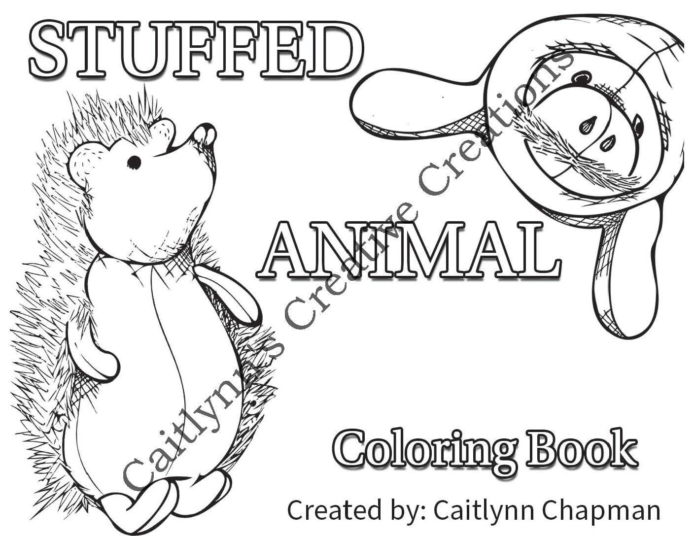 Stuffed Animal Coloring Pages - Etsy