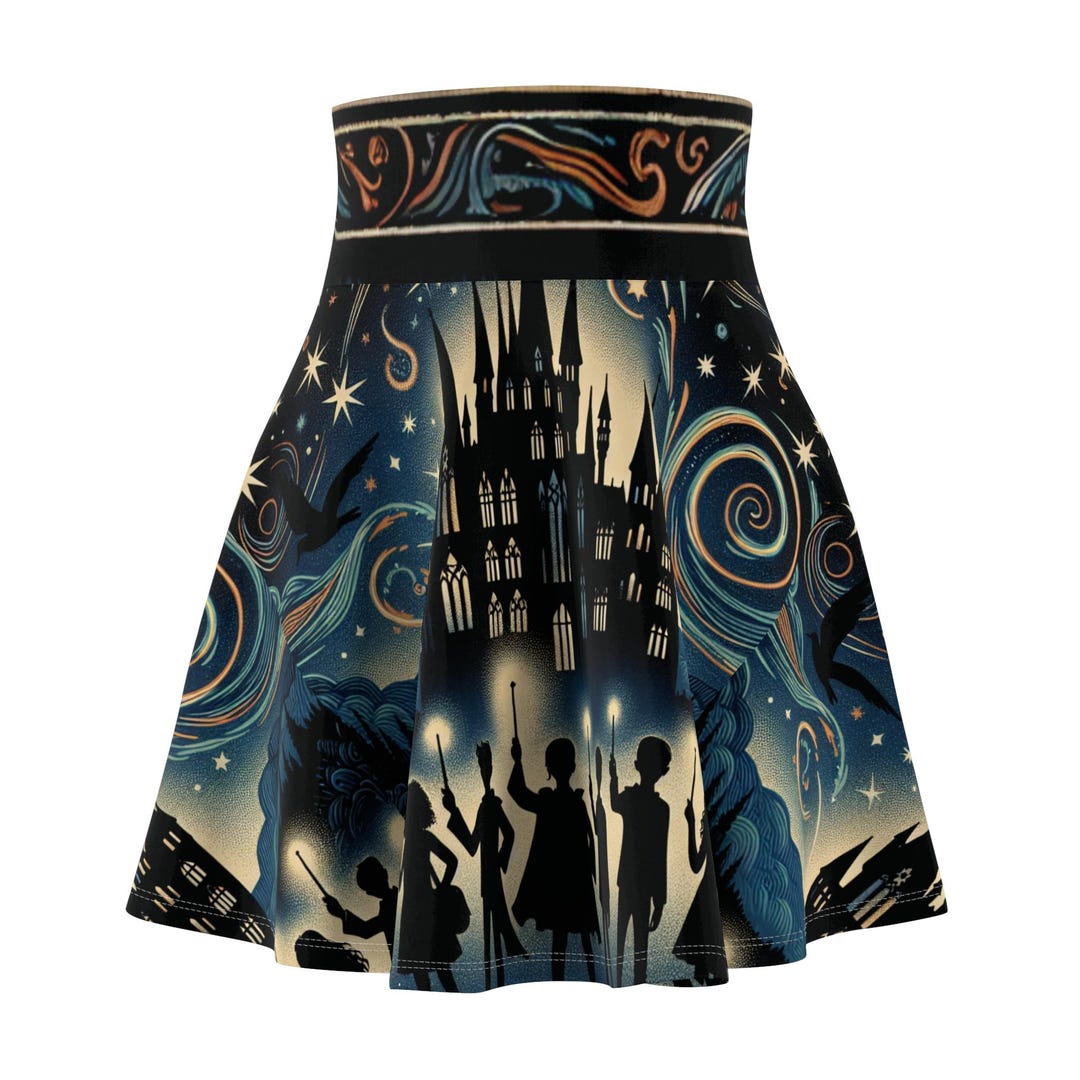 Skater Skirt, Magical Castle Wizard School Witches Wizards Theme ...