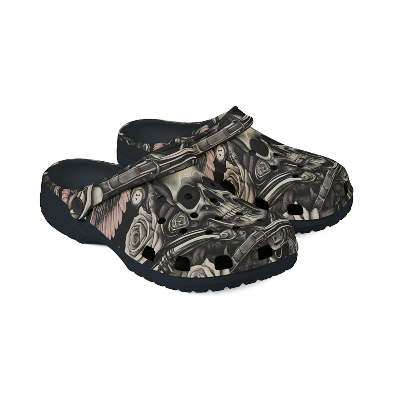 Chrome Skull Foam Clogs - Etsy